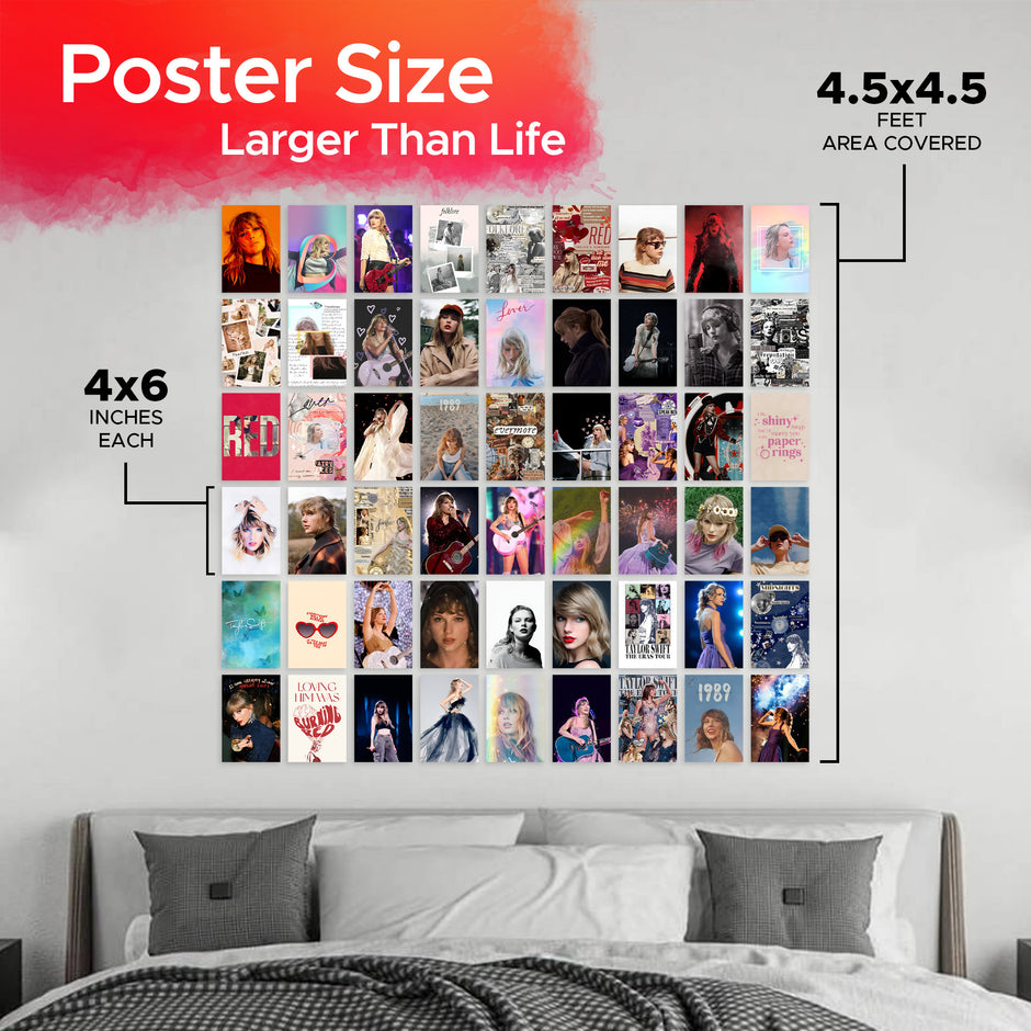 Shop Wall Collage Kit Pack of 55 Posters for Bedroom, Dorm, Hostel, etc ...