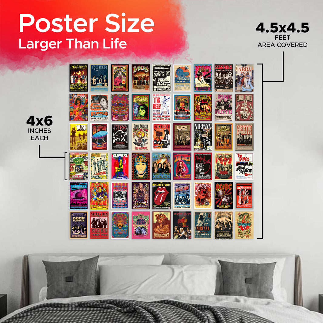 Shop Wall Collage Kit Pack of 55 Posters for Bedroom, Dorm, Hostel, etc ...