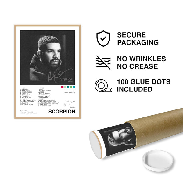Drake Music Album Art Wall Posters Pack of 6 A4 size – Stickerly