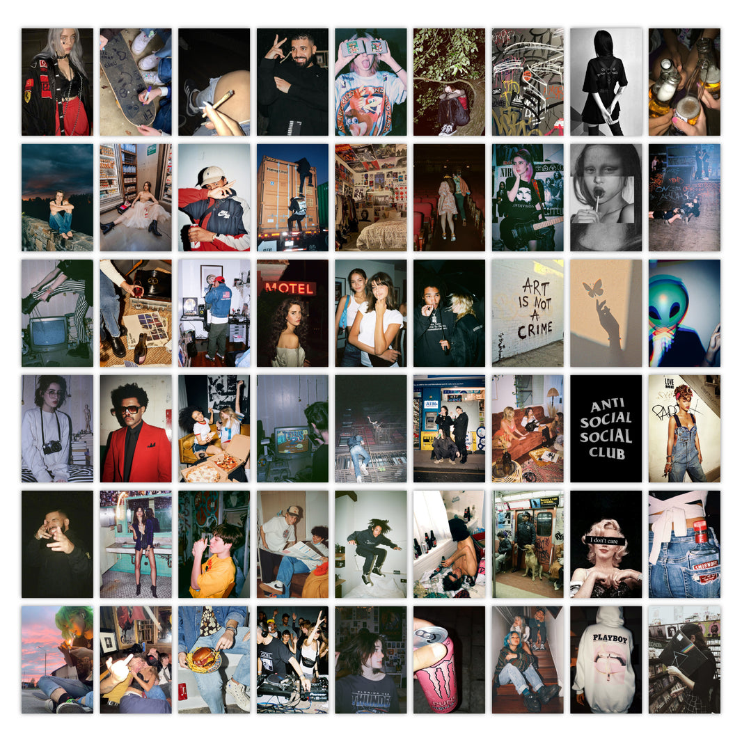 Shop Wall Collage Kit Pack of 55 Posters for Bedroom, Dorm, Hostel, etc ...