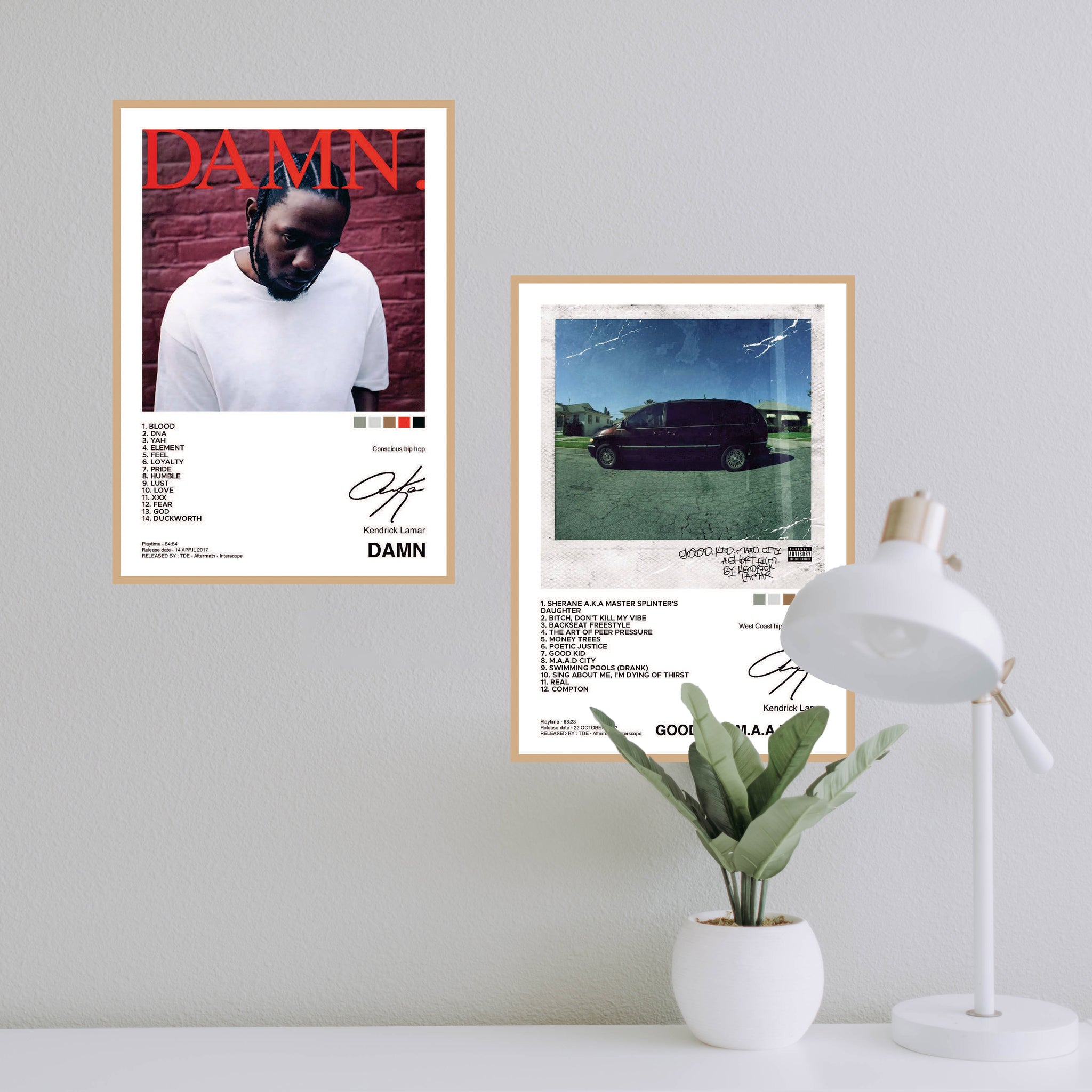 Kendrick Lamar Music Album Art Wall Posters Pack of 6 A4 size – Stickerly