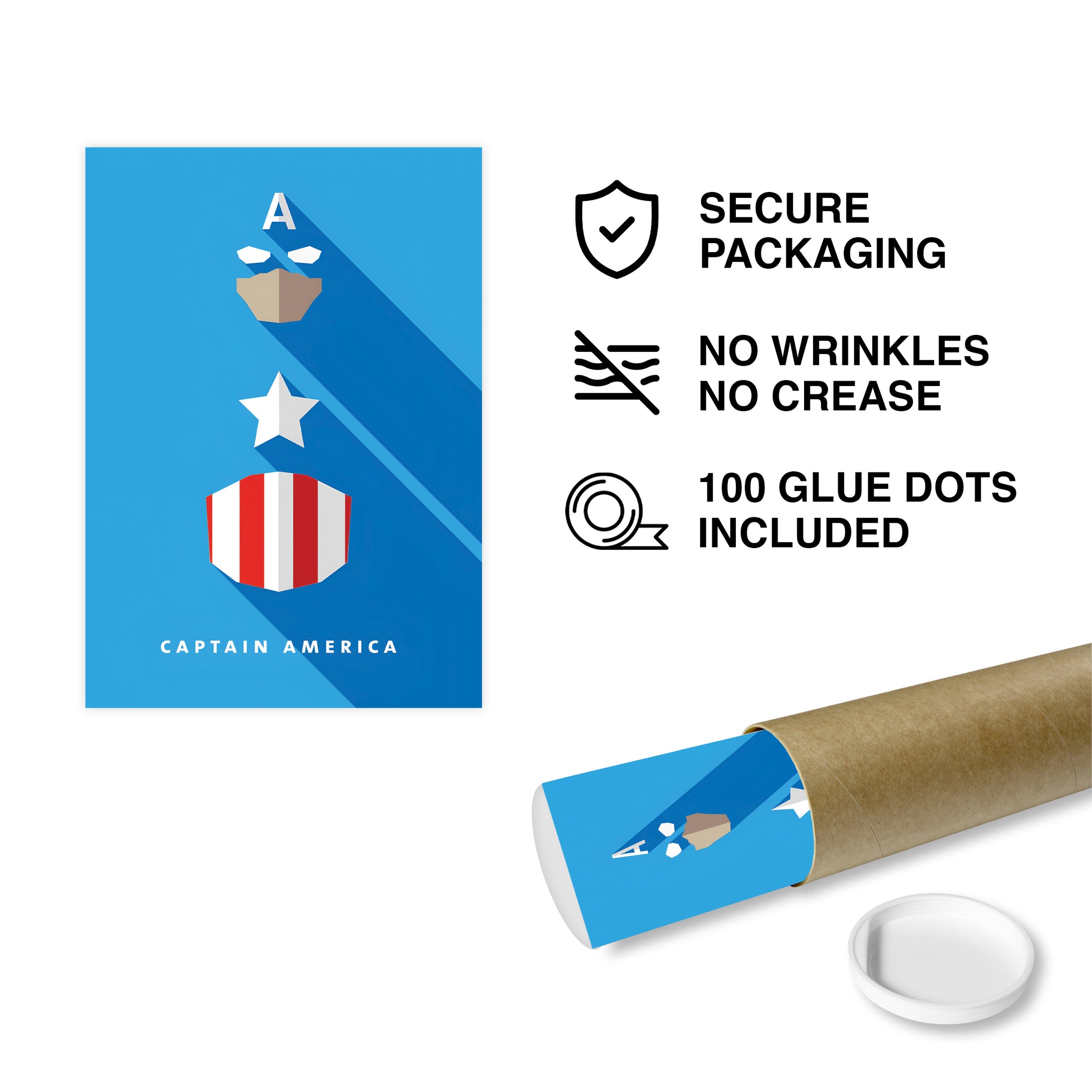 Marvel Superhero Wall Posters Pack of 6 A4 size – Stickerly