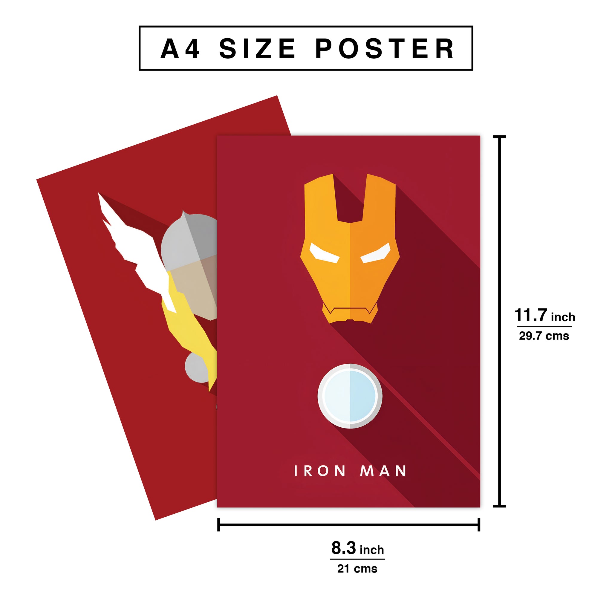 Marvel Superhero Wall Posters Pack of 6 A4 size – Stickerly