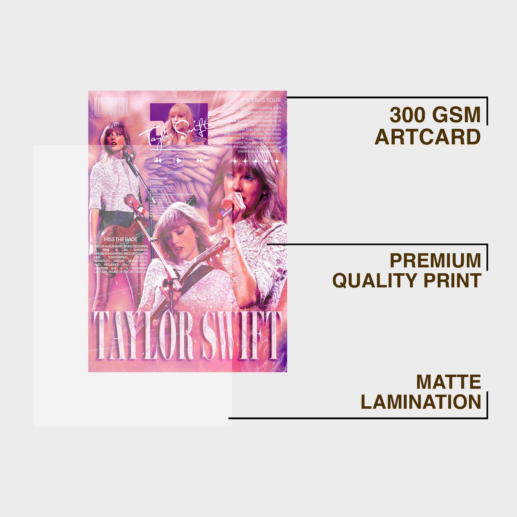 Taylor Swift The Eras Tour A4 Wall Poster – Stickerly