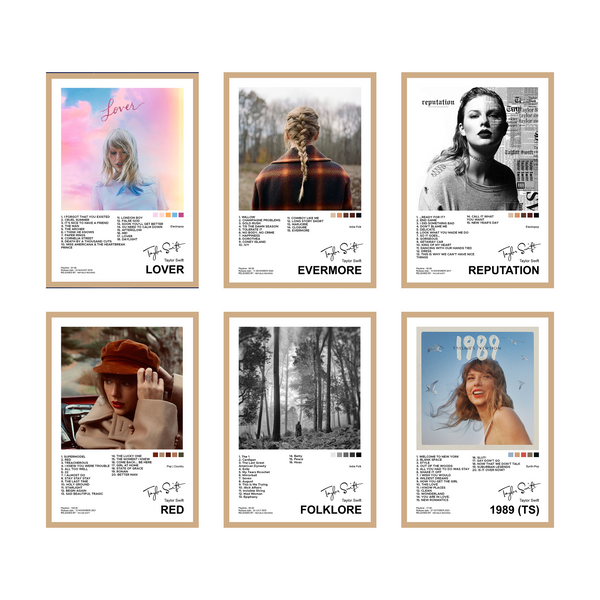 Taylor Swift Album Cover Wall Posters Pack of 6 – Stickerly