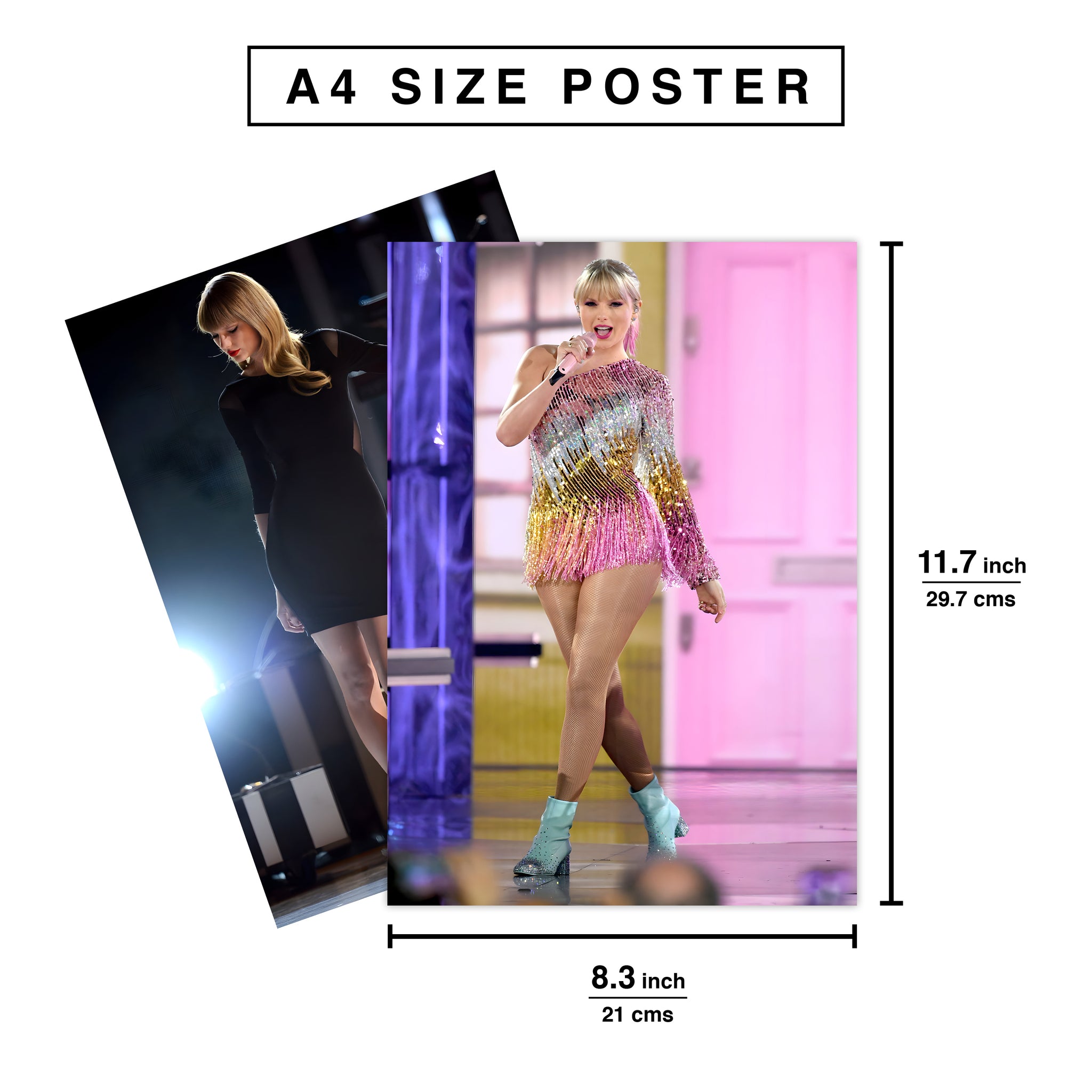 Taylor Swift Concert Wall Posters Pack of 6 A4 Size – Stickerly