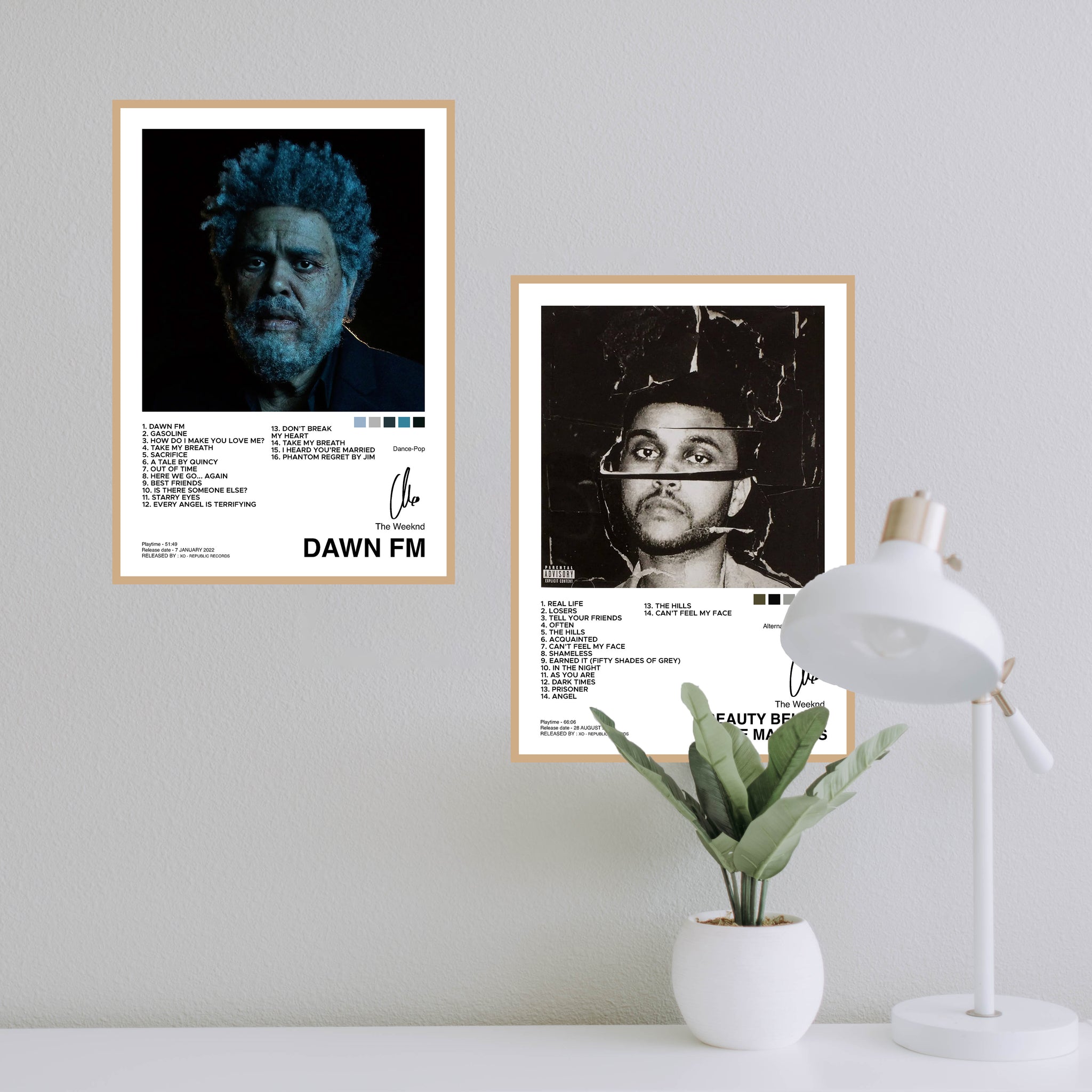 Weeknd Album Cover Wall Posters Pack of 6 A4 size – Stickerly