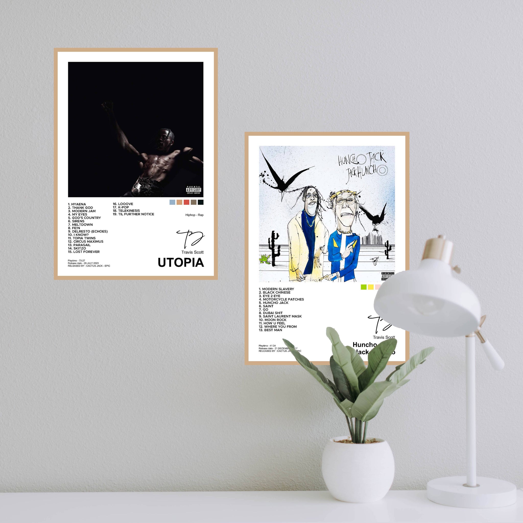 Travis Scott Music Album Art Wall Posters Pack of 6 A4 size – Stickerly