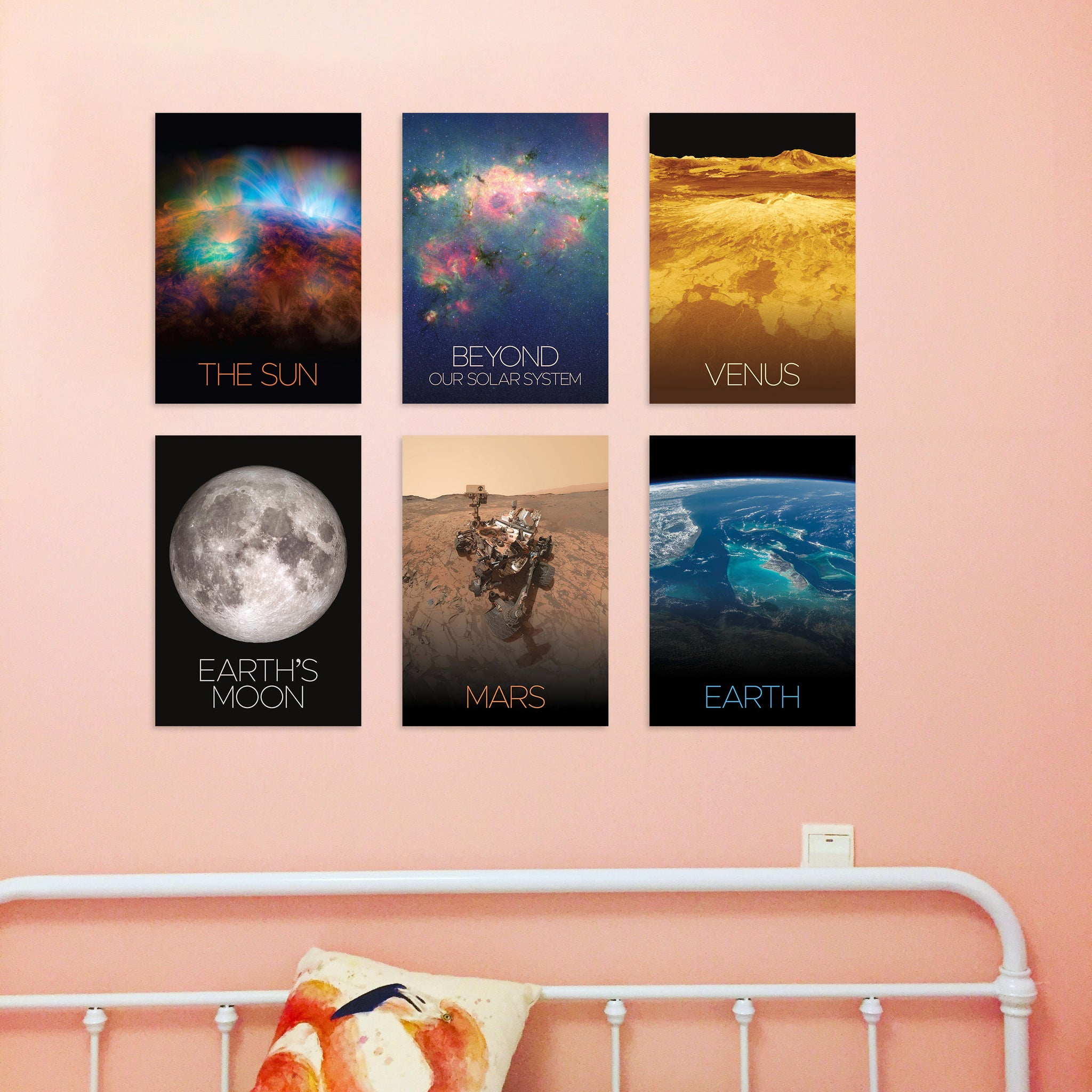 Space Wall Posters Pack of 6 A4 size ( 11.7 x 8.3 inch ) – Stickerly