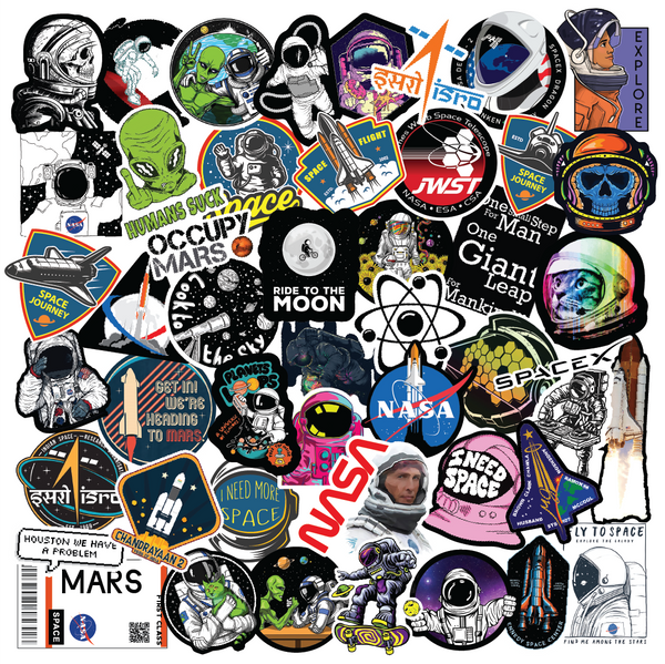 Space Nasa Edition Laptop Vinyl Sticker Pack Of 53 – Stickerly