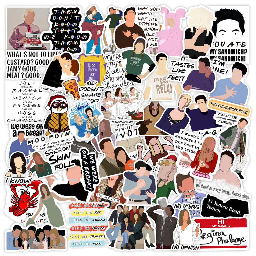 Friends TV Show Laptop Sticker Pack Of 58 – Stickerly